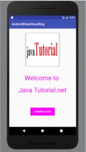 Event Handing in Android | Java Tutorial Network