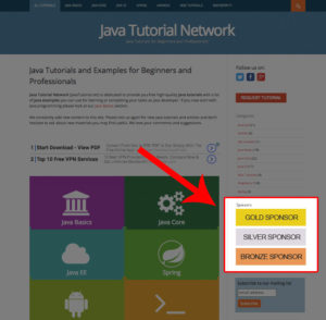 Sponsors | Java Tutorial Network